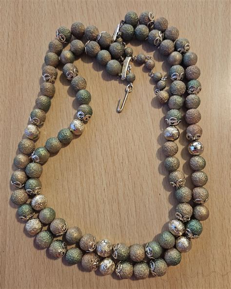 Vintage Two Strand Stepford Wives Necklace Made In Japan In Excellent