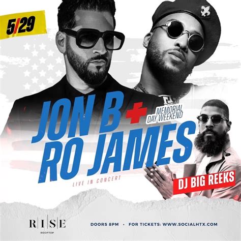 Jon B And Ro James In Concert At Rise Rooftop 365 Things To Do In Houston