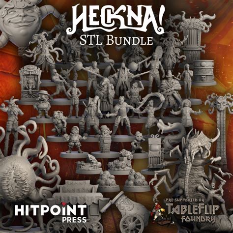 3d Printable Heckna Full Miniature Bundle By Hit Point Press