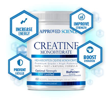 Approved Science Creatine High Quality Supplement To Boost Creatine Levels And Muscle Mass