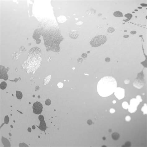 Splatter Silver Wallpaper Large Silver Wallpaper Contemporary