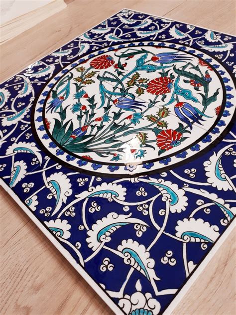 Turkish Iznik Tile Boardtraditional Wall Decoruniquely Etsy