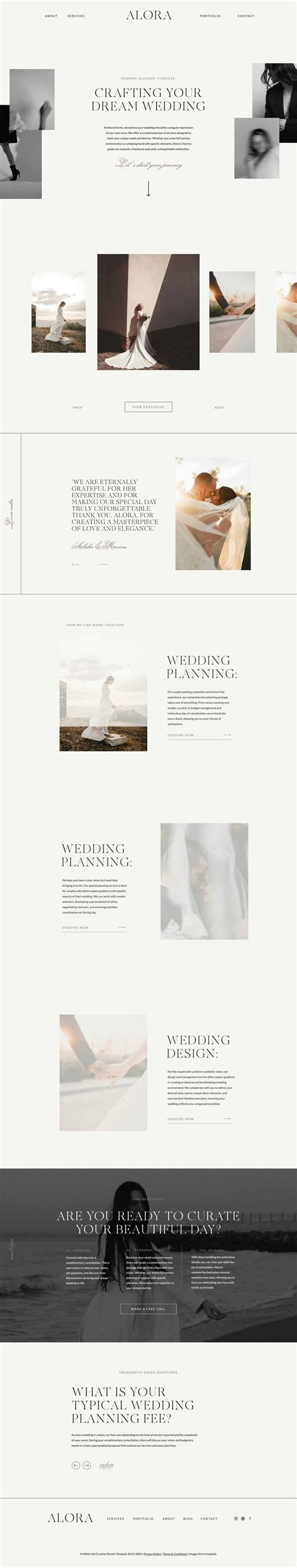 Alora Showit Website Template White Ink Creative