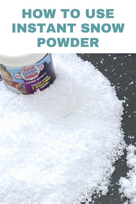 How To Use Instant Snow Powder