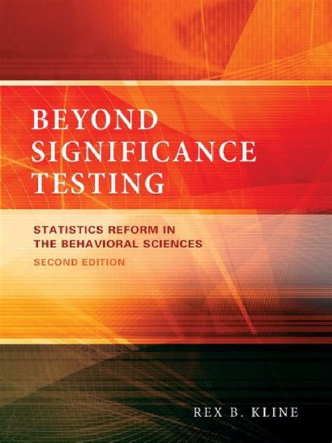 Beyond Significance Testing Statistics Reform In The Behavioral Sciences Pdf Statistical