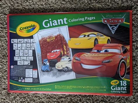 Disney Pixar Cars 3 Crayola Giant Coloring Pages 18pgs Book 13x20