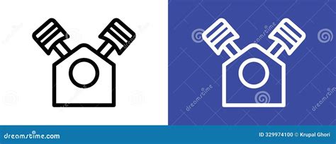 Air Compressor Pump Icon Logo Sign Set Vector Outline Stock