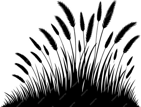 Premium Vector Grass Silhouette Vector Grass Icon Vector Logo Design Template