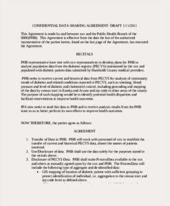 Data Sharing Agreement Template Word
