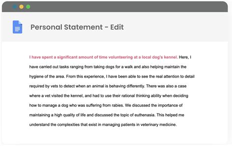 Veterinary Personal Statement Medic Mind