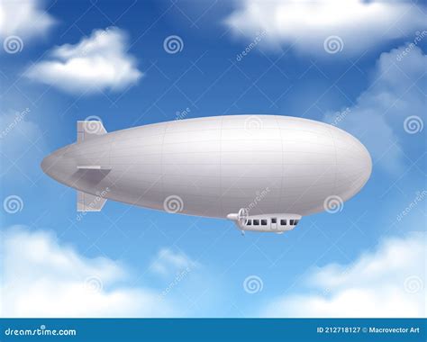 Dirigible Realistic Illustration 265226082