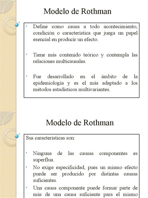 Modelo Causal De Rothman En Epidemiología Pdf Odds Ratio Science