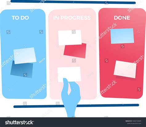 Scrum Board Agile Method Kanban Project Stock Vector Royalty Free Shutterstock