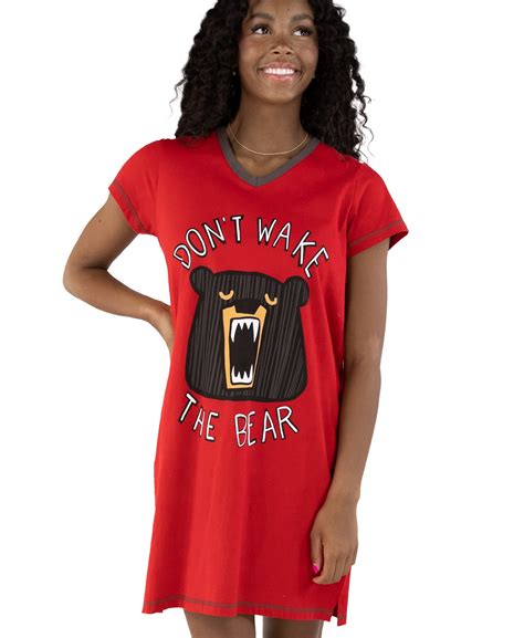 Lazyone Womens Nightgown Funny V Neck Sleep Shirt For Women Dont