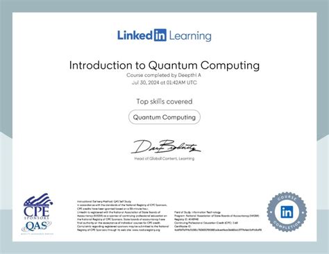 Completed Quantum Computing Course Deepthi A Posted On The Topic