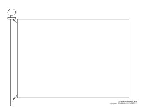 Flag Template 1 Black And White Tims Printables