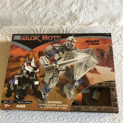 2001 Mega Bloks Transforming Block Bots Knight And Wolf 9356