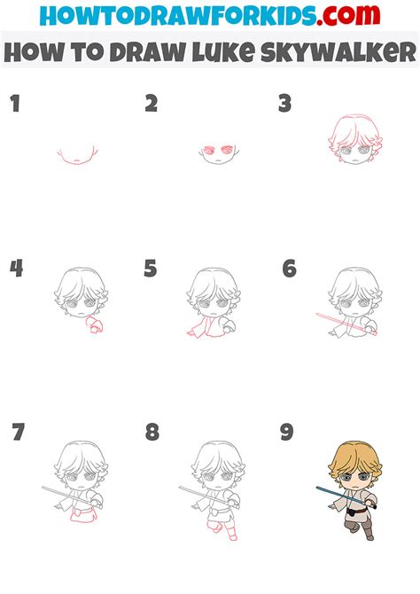 How To Draw Chibi Luke Skywalker