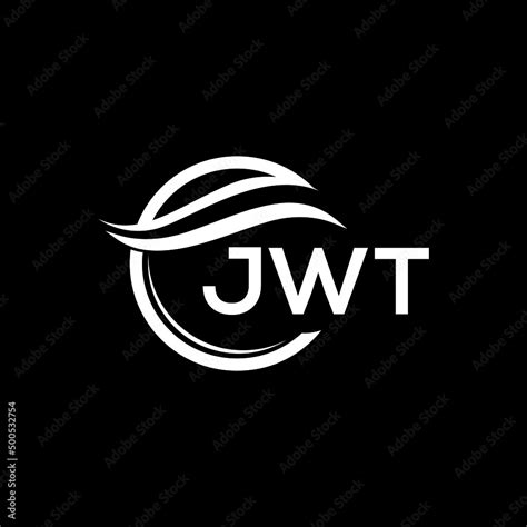 Jwt Letter Logo Design On Black Background Jwt Creative Initials