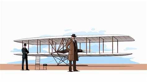 Wright Brothers National Memorial Cartoon Vector Illustration Premium