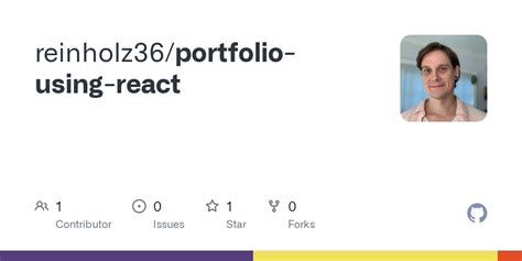 Github Reinholz36portfolio Using React