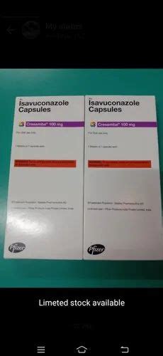 Cresemba 100mg At Rs 18000vial Hitec City Kukatpalle Id 23925450662
