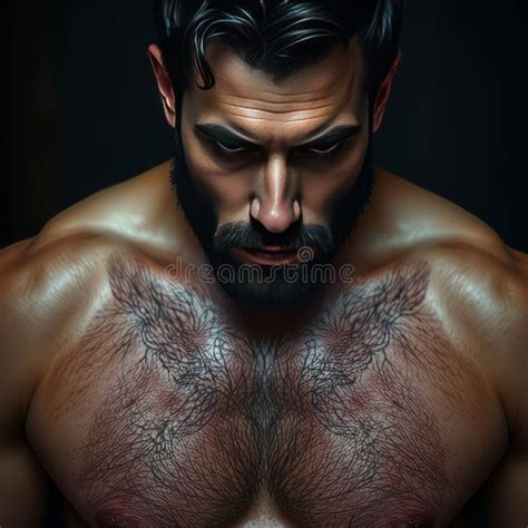 Hairy Male Chest And Black Wax For Depilation Male Waxing Black Haired