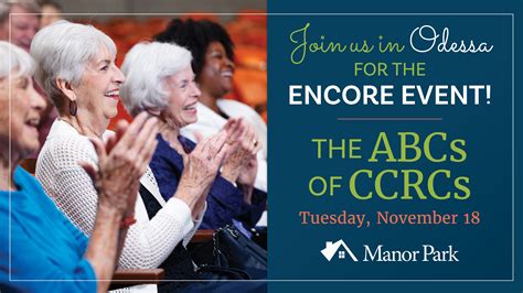 Abcs Of Ccrcs Encore Nov 18 2025 Events At Manor Park