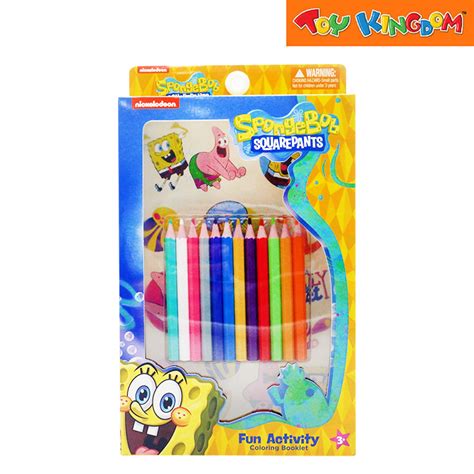 Spongebob Fun Activity Coloring Booklet Toy Kingdom
