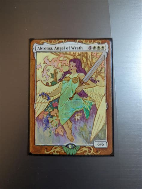 Akroma Angel Of Wrath In The Style Of Automne By Mucha Im No Klug