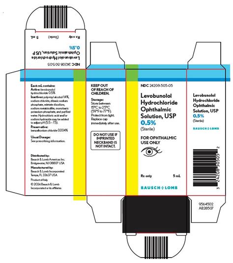 Dailymed Levobunolol Hydrochloride Solution Drops