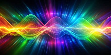 Visualization Of Electromagnetic Waves In Vibrant Colors And Dynamic Patterns Generative By Ai