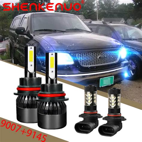 For 1999 2003 Ford F 150 8000k Led Headlight High Low Beam And Fog