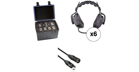 Eartec Six Person Wired Intercom System With Dual Sided Headsets