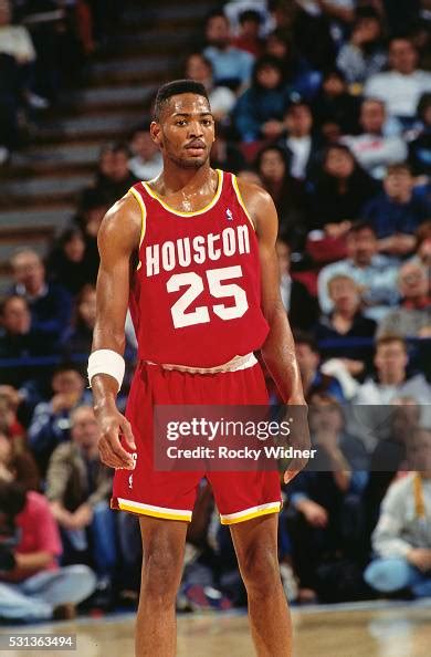 Robert Horry Of The Houston Rockets Stands On The Court During A Game