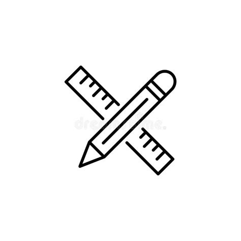 Design Tool Linear Icon Design Tool Concept Stroke Symbol Design Stock