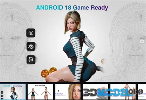 Unreal Engine Asset Android 18 Dbz Game Ready 3d Model