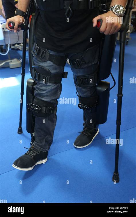 Re Walker Logistics Demonstrates The Medical Exoskeleton Which Is Used