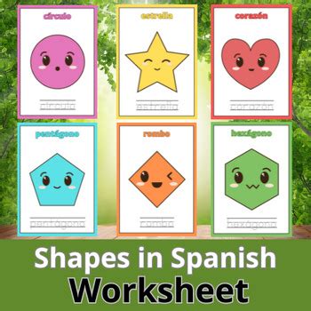 Spanish Shapes Handwriting Worksheets To Learn Shapes In Spanish
