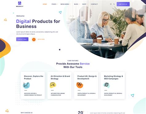 Digital Products Website Landing Page On Behance