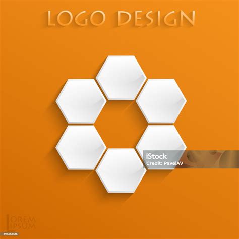 Desain Logo Berdasarkan Segi Enam Ilustrasi Stok Unduh Gambar