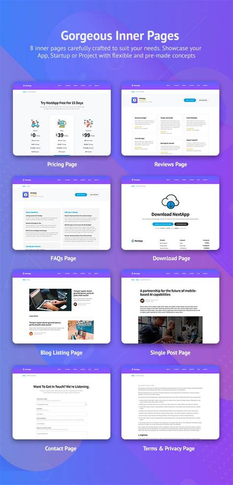 Nextapp App Landing Pages Pack Codemarket