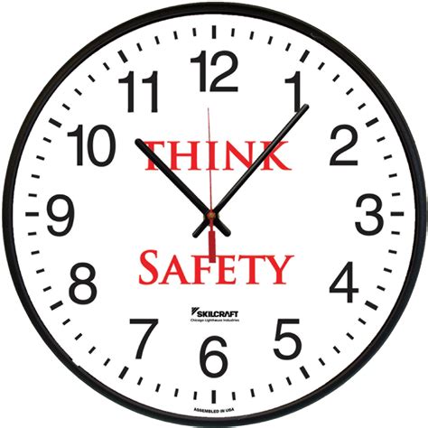 Skilcraft Think Safety Message Wall Clock
