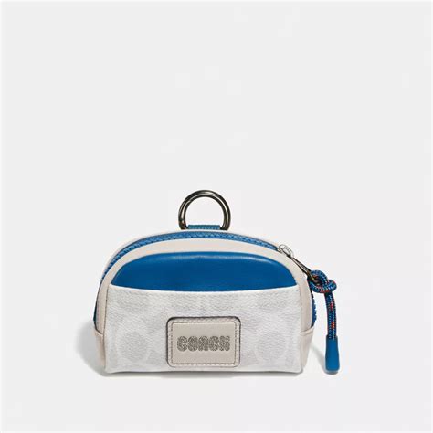 Coach® Pacer Coin Pouch In Colorblock Signature Canvas With Coach Patch