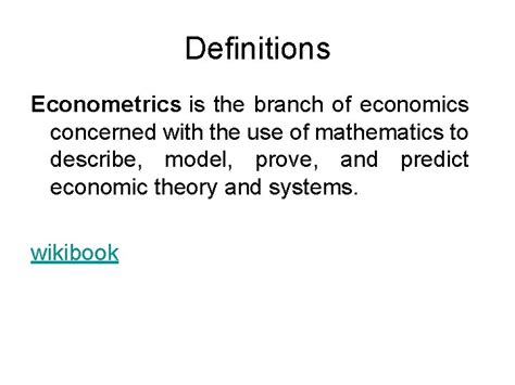 Econometrics Degree Of Business Administration And Management 1 Econometrics Degree Of Business Administration And Management 1