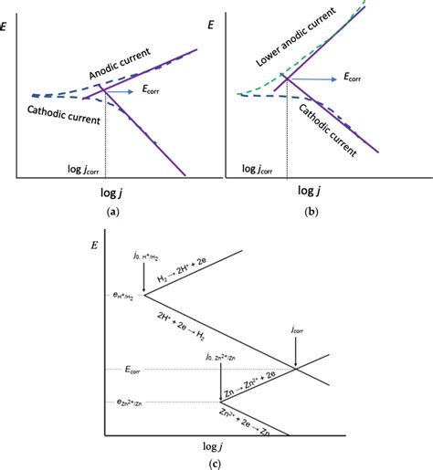 Schematic Diagram Of A Tafel Plot Depicting A Mixed Corrosion Process Download Scientific