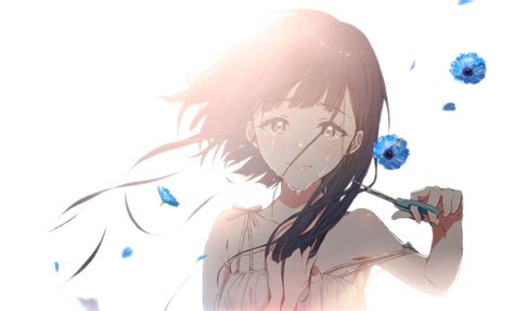 Safebooru 1girl Arm Up Armpit Peek Asymmetrical Hair Backlighting