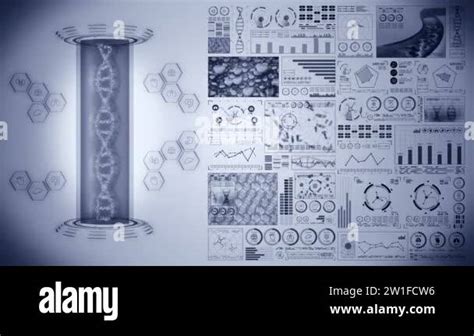 Dna Helix Molecule Loop Animation Dna Chromosome Concept Hologram