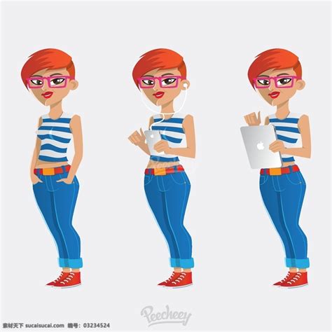 矢量女孩素材图片下载 素材编号03234524 素材天下图库