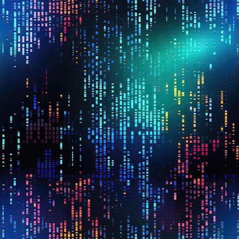 Premium Photo Binary Code Futuristic Techno Inspired Pixel Pattern